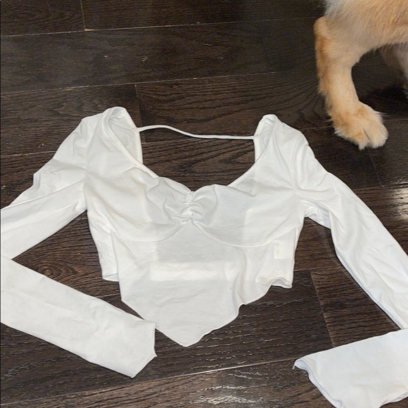 SHEIN | Tops | White Long Sleeve With Open Back | Poshmark